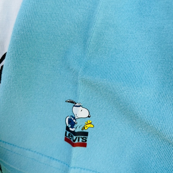 Levi's | Shirts | Levis X Peanuts Blue Pullover Crew Rowin Snoopy ...